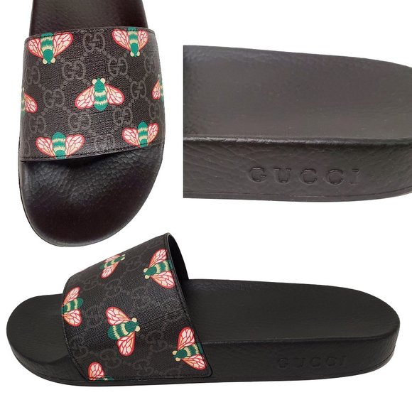 Gucci | Shoes | Gucci Shoes Mens Bestiary Gg Supreme Logo Bee Print ...